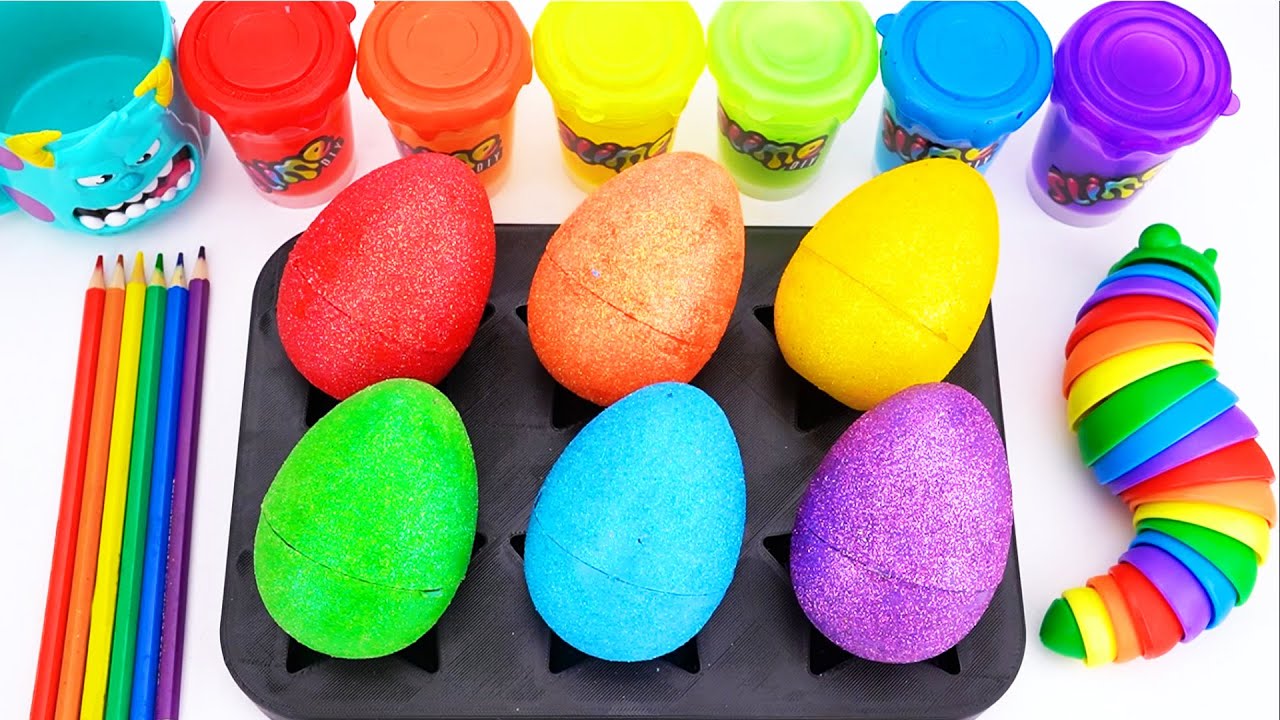 Satisfying Video Rainbow Mixing All Lollipop & Color EGGS From My ...