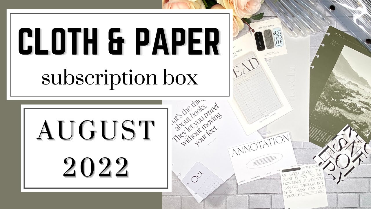 UNBOXING CLOTH & PAPER SUBSCRIPTION BOX AUGUST 2022 / DESIGNED FOR THE ...