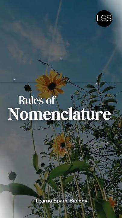 Rules of Nomenclature | The Living World | Class 11 Biology - YouTube