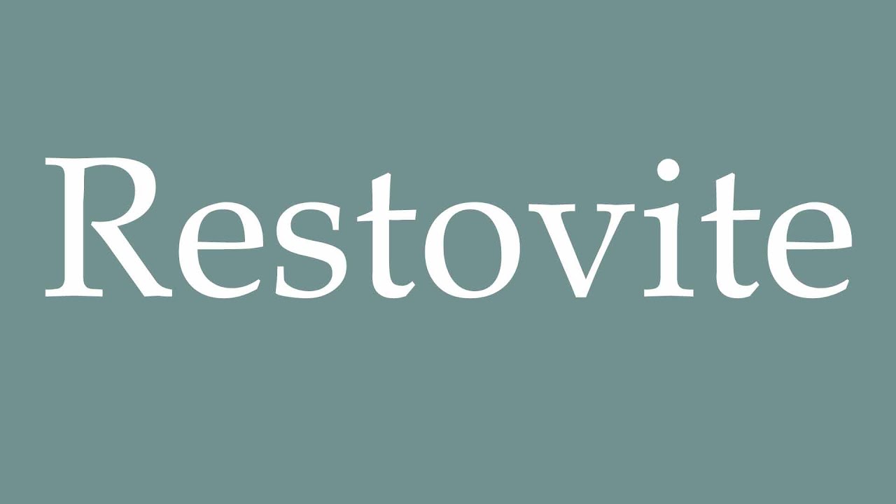 How to Pronounce ''Restovite'' Correctly in French - YouTube