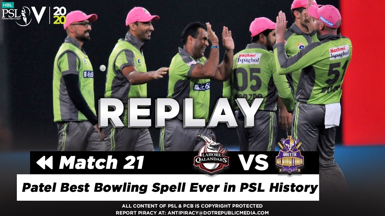 Samit Patel Best Bowling Spell Ever in PSL History | Quetta vs Lahore ...