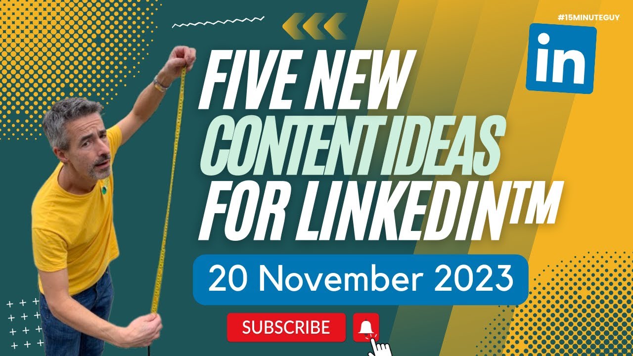 LinkedIn Content Ideas. 5 Simple ideas and tips to grow your network on ...