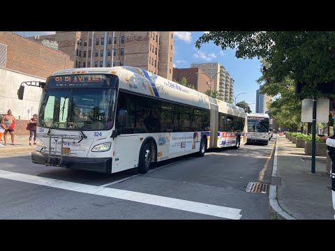 2019 New Flyer XDE60 #324 on 91 and 2021-22 New Flyer XDE40 #437 on ...