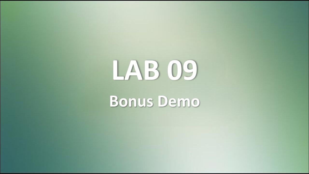 Lab9 bonus demo - YouTube