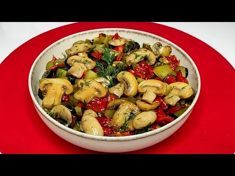 Lezzetine Doyamayacağınız Mantar Salatası Tarifi - Çok Lezzetli ve Pratik Bir Salata / Meze / Yemek
