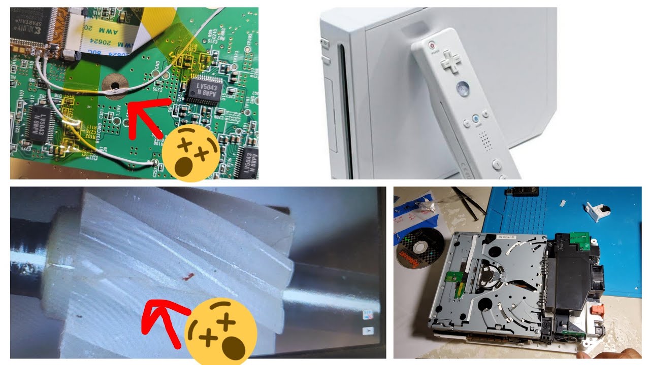 Fixing Nintendo Wii- broken GAMEcube controller port 1 and Noisy Disc ...