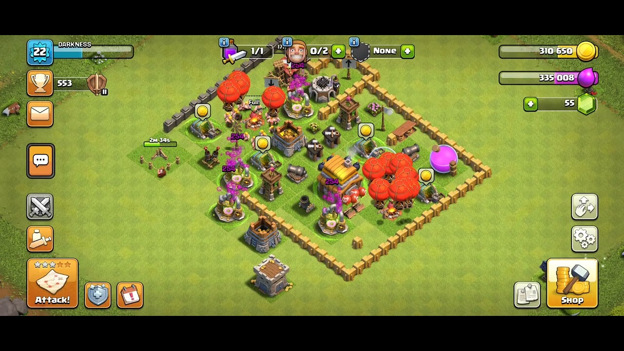 CLASH OF CLANS GAME || TOWN HALL 5 || DAY-1 || THE RULER OF DARKNESS ...