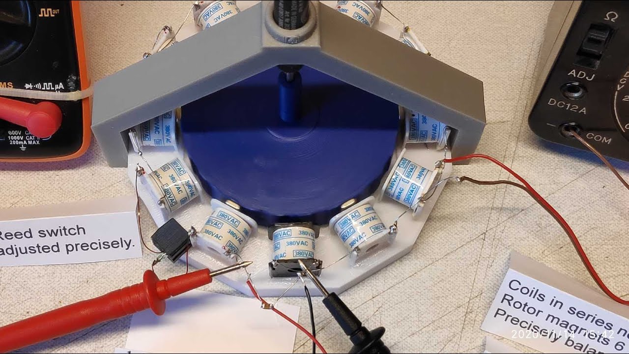 Free energy - EZ spin puls Motor from Antenne - 0.0000005 Amp = 0,5 ...