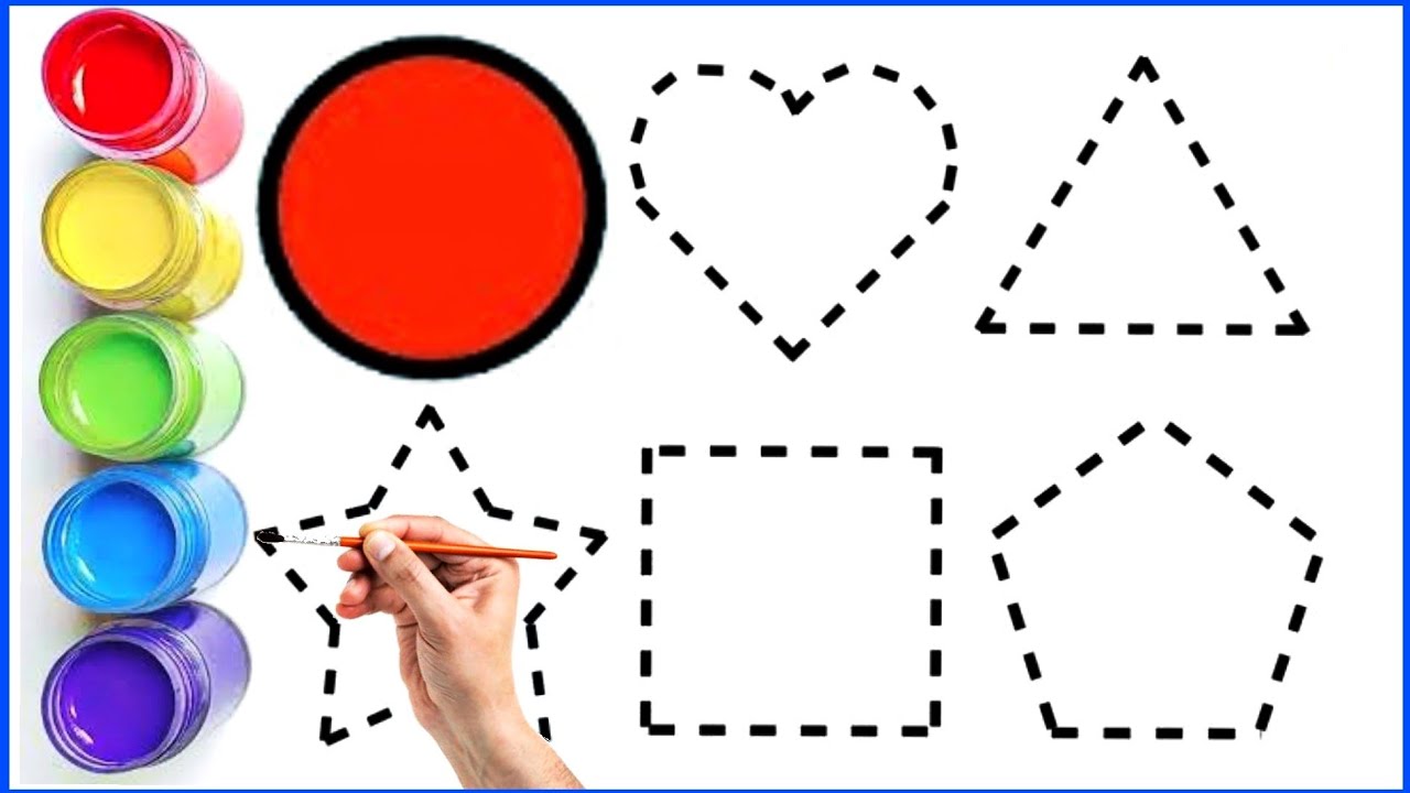 SHAPES NAME | shapes and colours for kids | learn shapes | Circle Heart ...