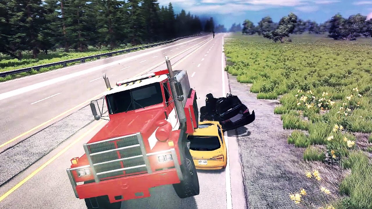 Beamng drive realistic crashes mix #7 - YouTube