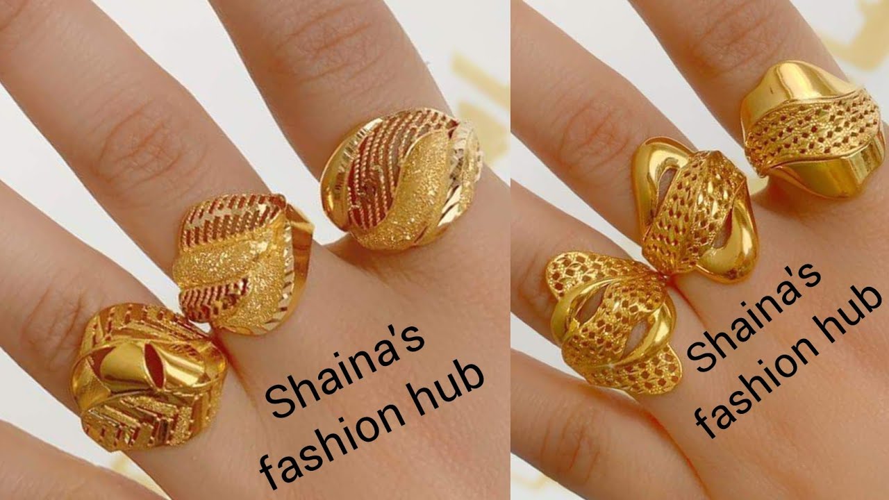 Latest Gold Rings Design ll Ladies Ring Design - YouTube