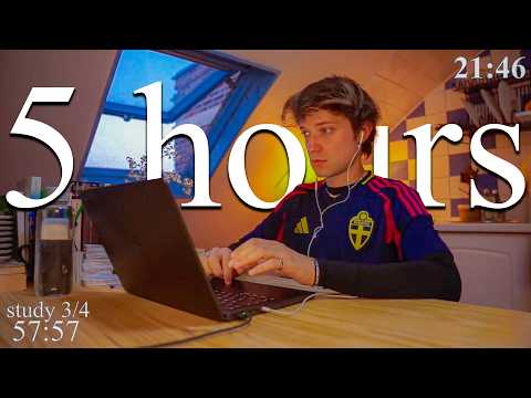LIVE | 5-HOUR study with me in Paris📚⛈️ rain sounds & pomodoro timer 60 & 10