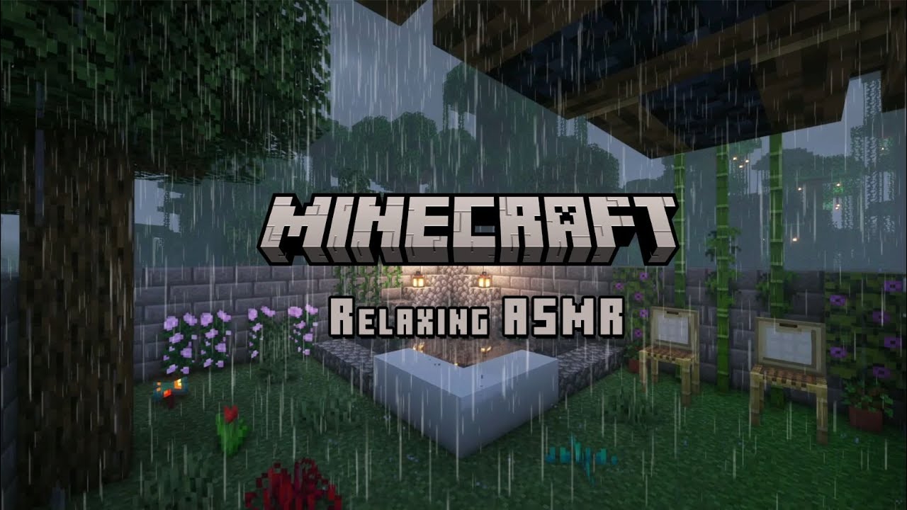 Relaxing Minecraft music in the house for 8 hours | Small garden corner ...