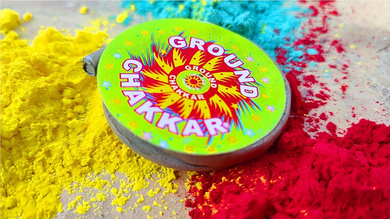 Big chakra vs colour powder, amazing result, fun diwali crackers ...
