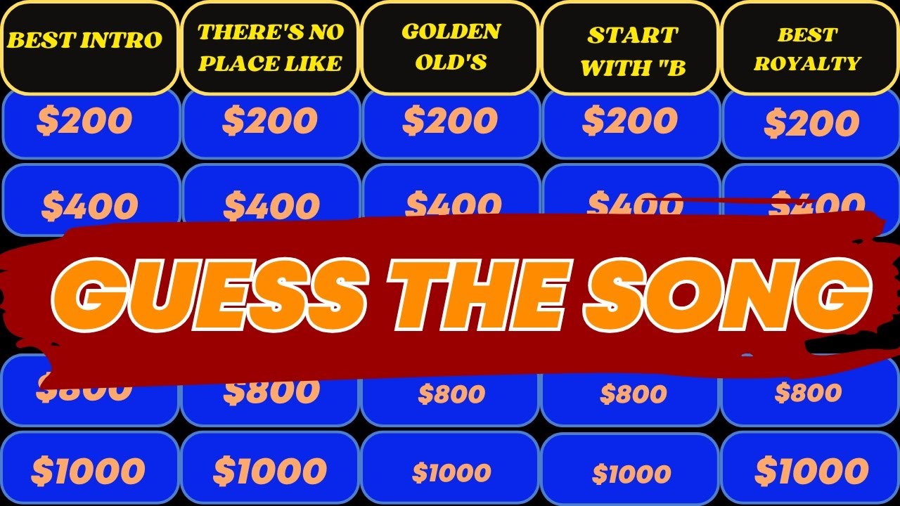 GUESS THE SONG JEOPARDY STYLE | MUSIC QUIZ | #13 - YouTube