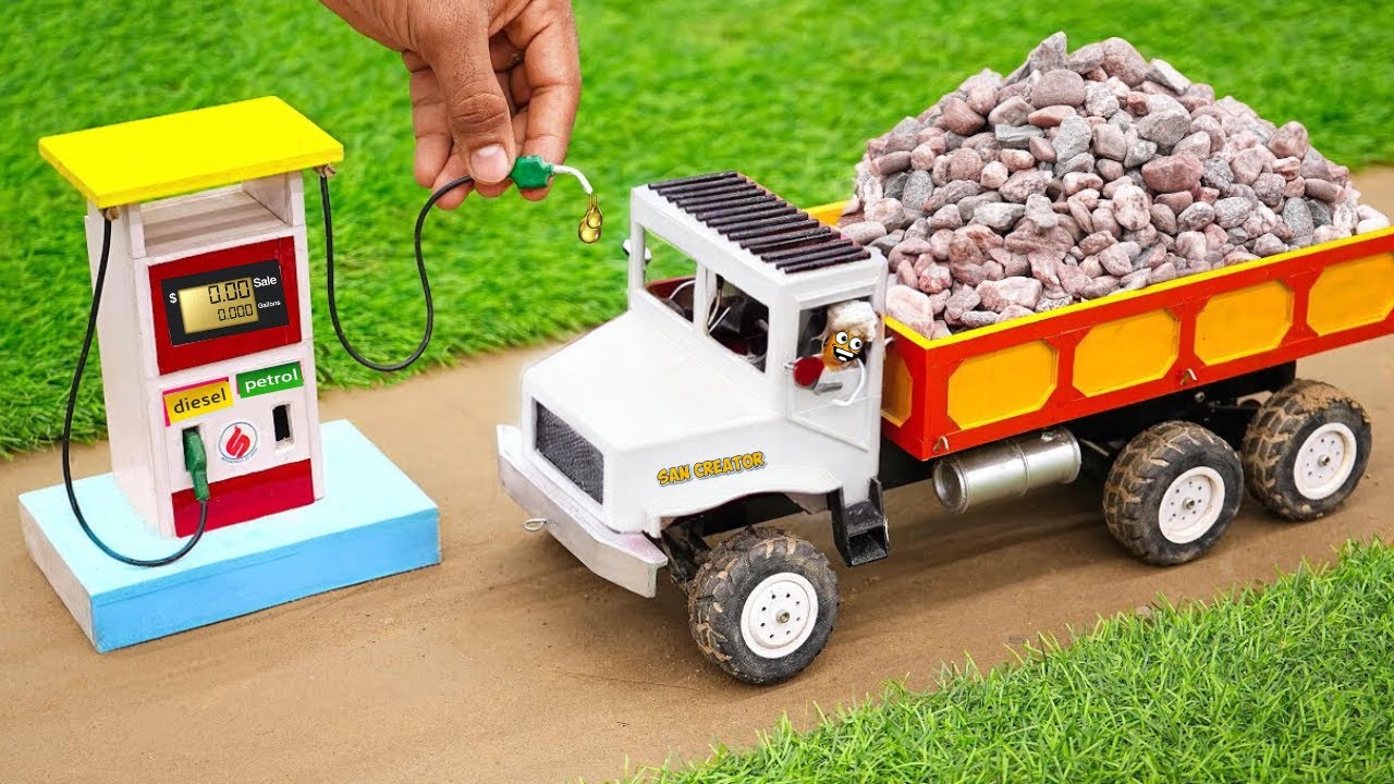 Diy mini petrol pump science project | Mini fuel pump | diy tractor ...