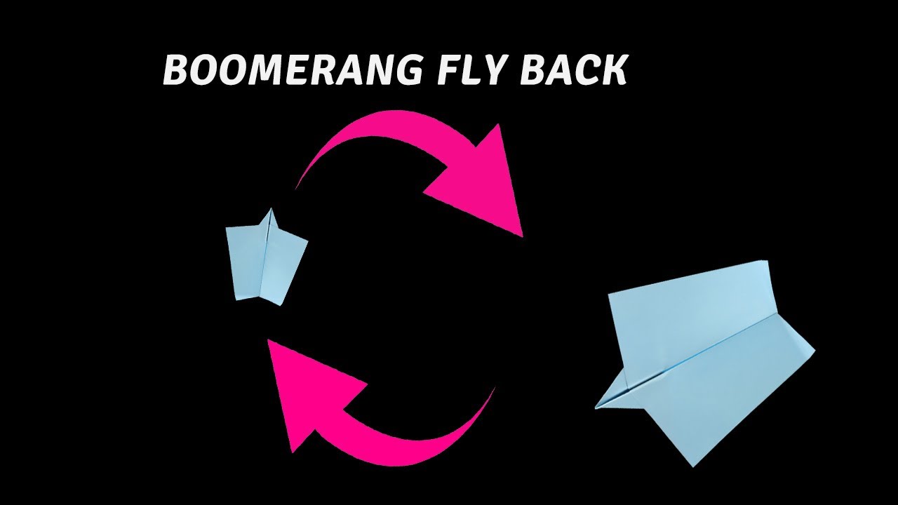 HOW TO MAKE A FLY BACK BOOMERANG PAPER AIRPLANE 🛩️ 🎖️ - YouTube