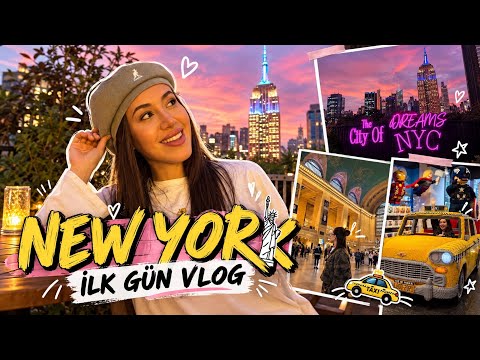 VLOG| NEW YORK’A GİDİYORUZ!🗽 (10 saatlik uçak yolculuğu,Times meydanı, iphone fiyatları)