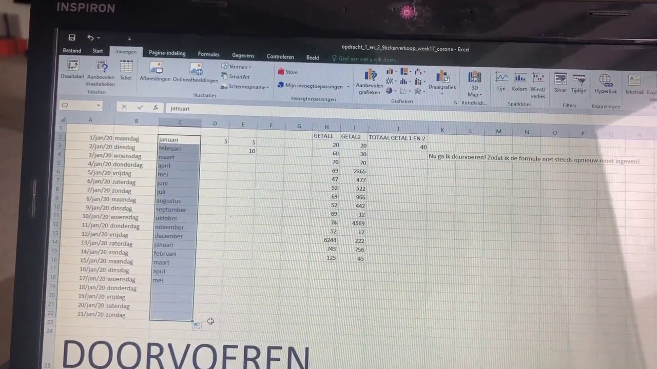 Doorvoeren in Excel - YouTube