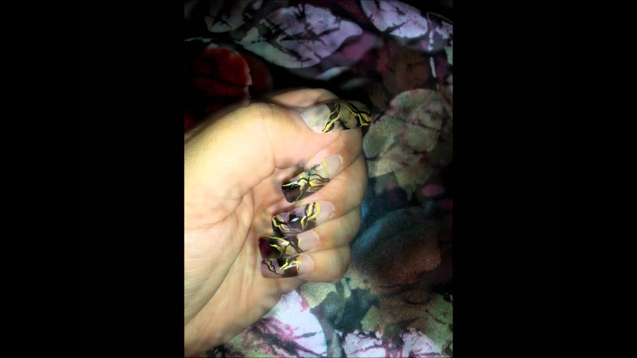 Fabric In-Lay Nail design. - YouTube