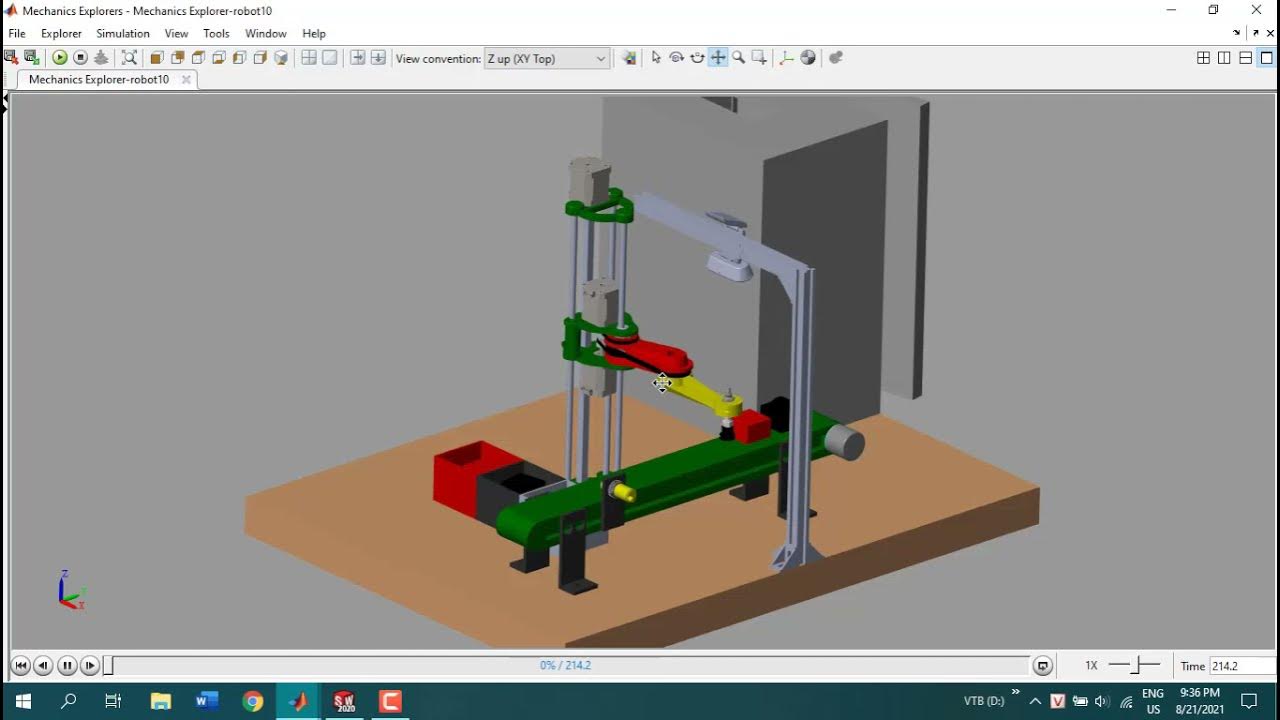 Control SCARA Robot 3-Axis in SolidWorks and MATLAB Simscape - YouTube