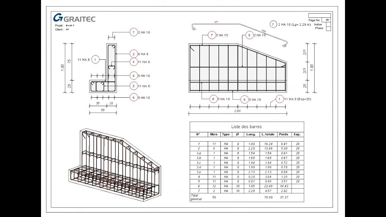 REVIT Structure : création d'un plan d'armatures avec nomenclature from ...