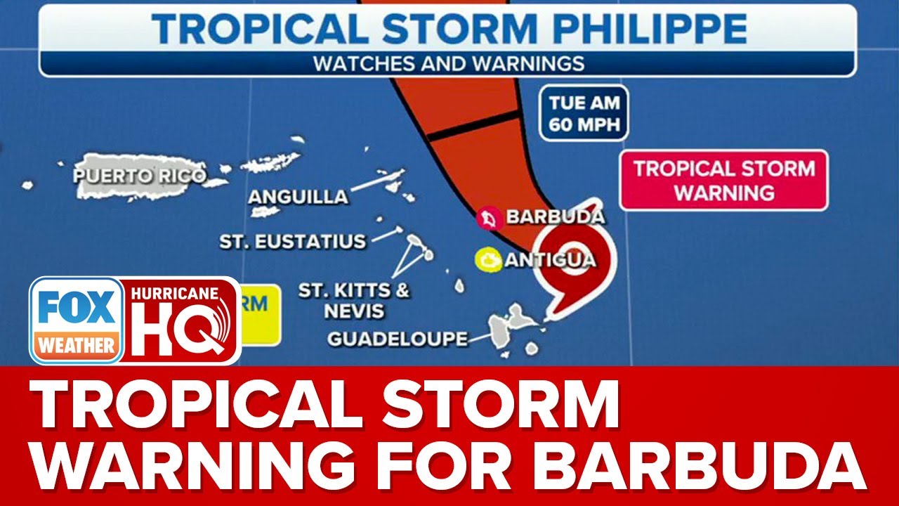 Tropical Storm Warning Issued For Barbuda As Philippe Continues ...