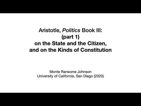Aristotle Politics Book III part 1 - YouTube