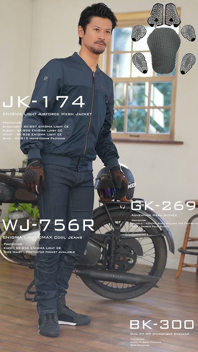 JK-174 - Navy / WJ-756R - Deep Indigo / GK-269 - Brown / BK-300 - Black #コミネ #komine - YouTube