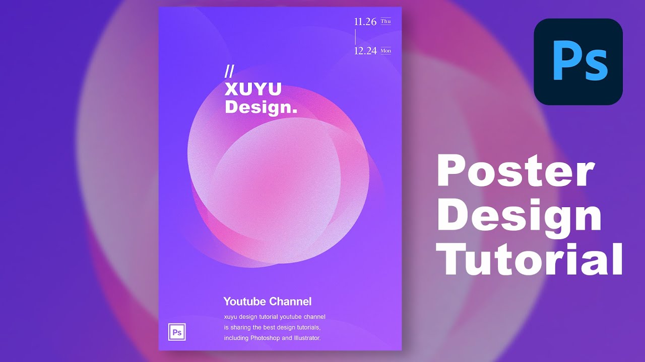 Photoshop Poster || Make A Minimalism Circle Poster With Adobe ...