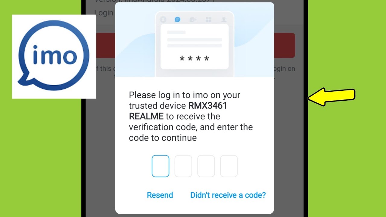 FIX imo | Please log in to imo on your trusted device REALME to receive ...