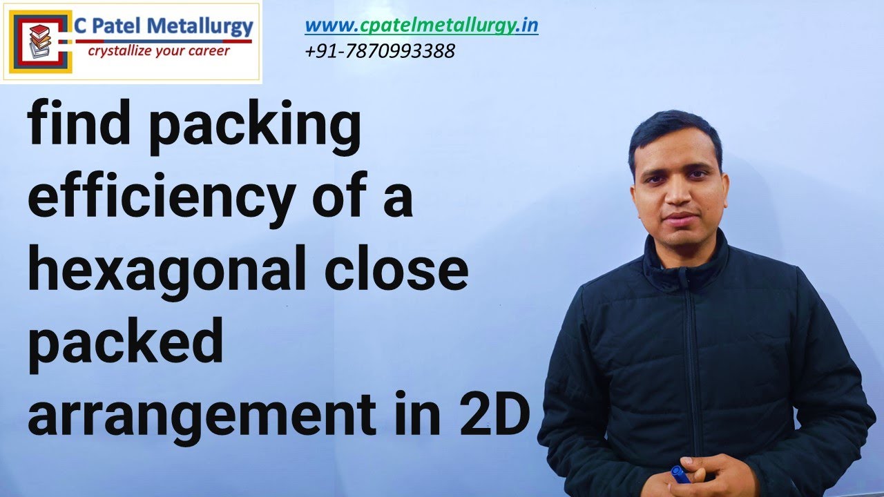 How to find packing efficiency of a hexagonal close packed arrangement ...