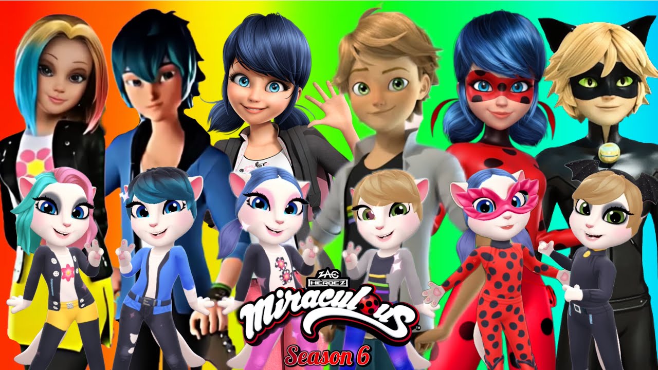 My Talking Angela 2 || 🌈 MIRACULOUS LADY BUG 🐈‍⬛🐞 Season 6 | New Update ...