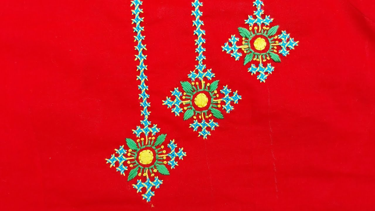 Most beautiful and elegant gujrati embroidery designs || Hand ...