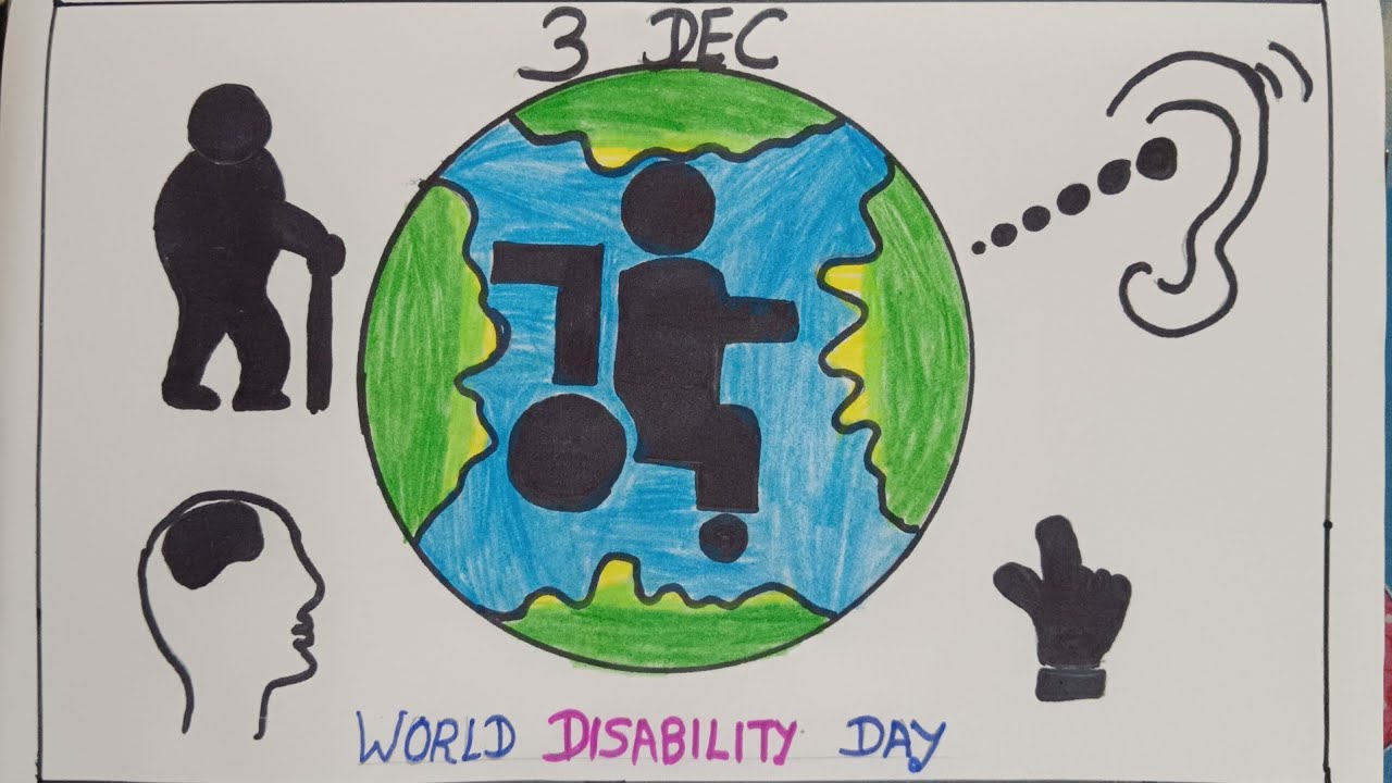 World Disability Day Drawing/World Disability Day Poster Drawing Easy ...