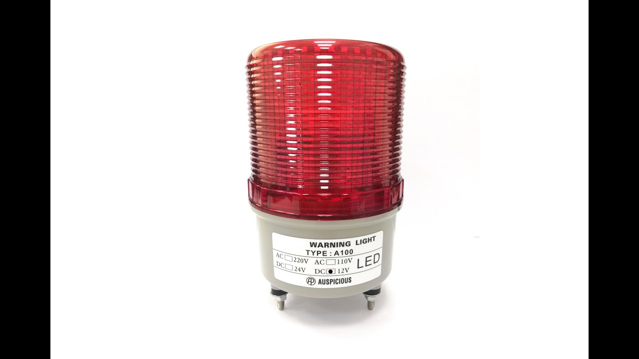 Rotating Revolving Warning/Beacon Light Red Color LED A100R - Made by ...