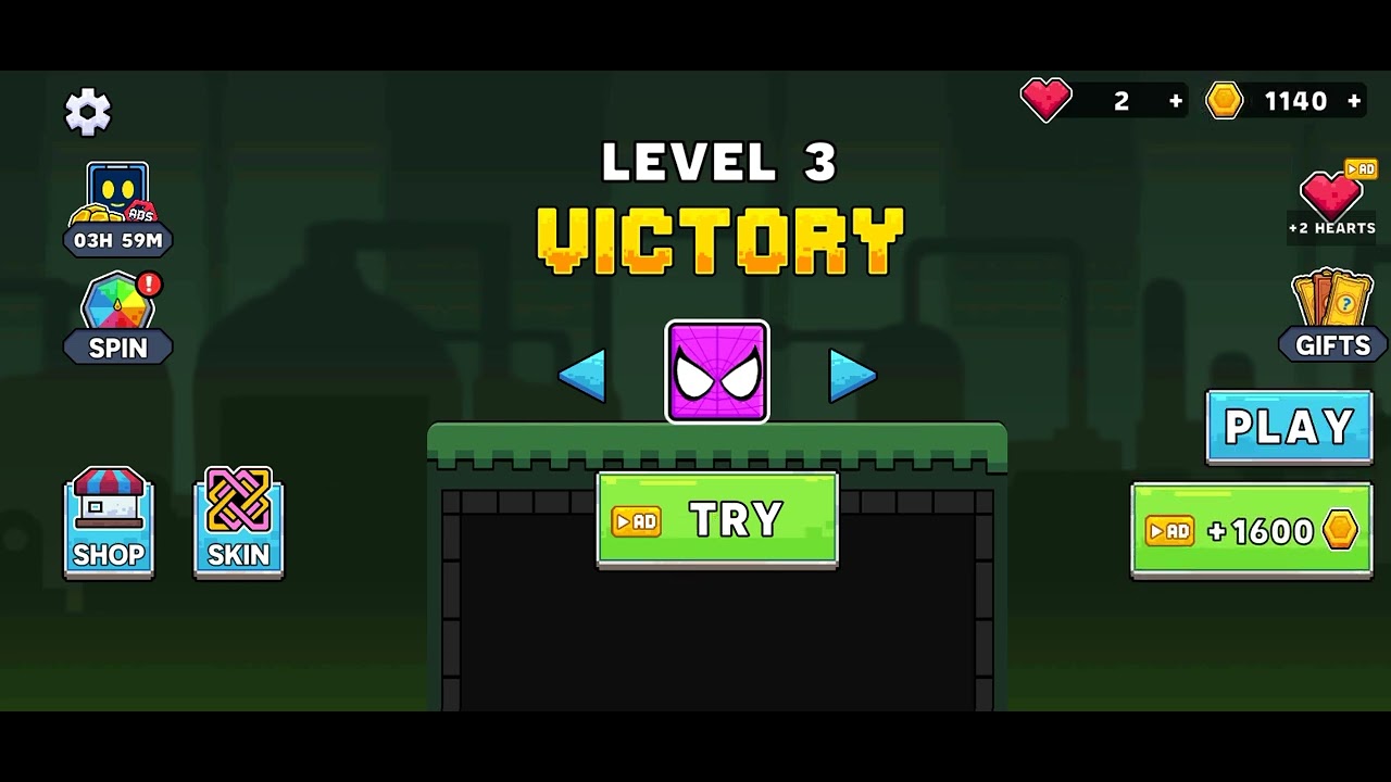 geometry jump level 1-4|geometry jump#1#games#gamers - YouTube