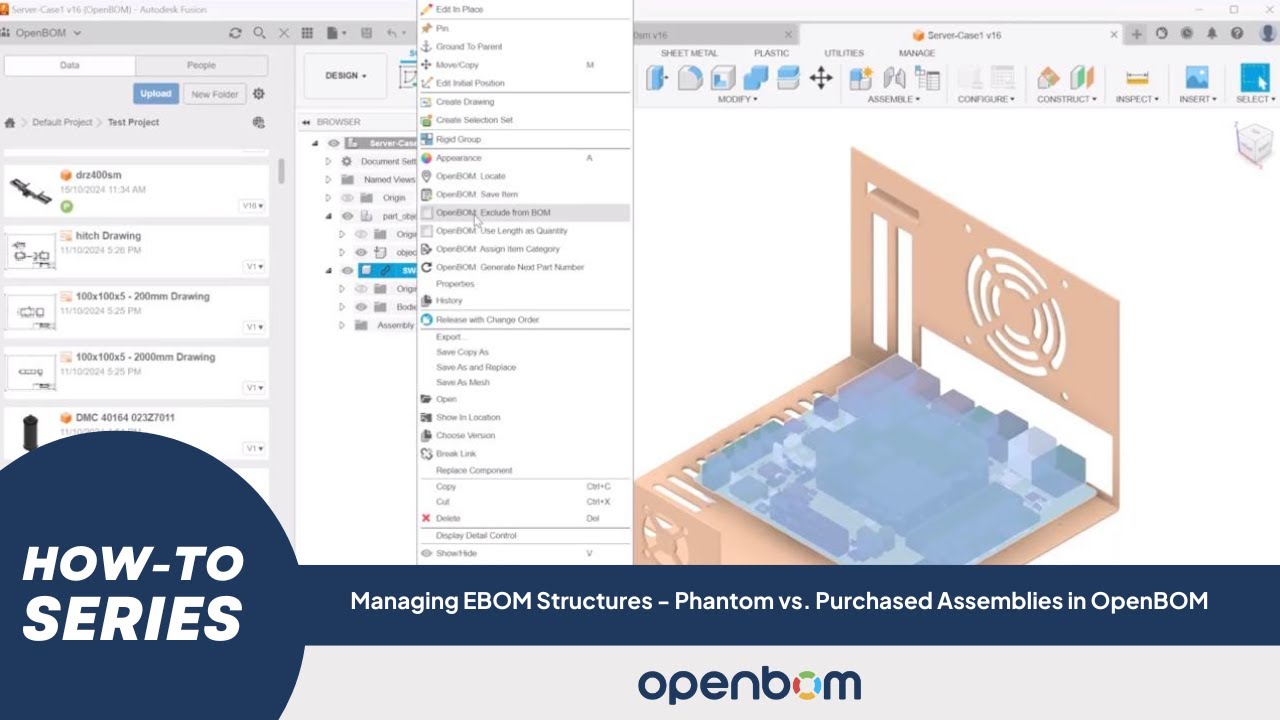 OpenBOM How To Series: Managing EBOM Structures - Phantom vs. Purchased ...