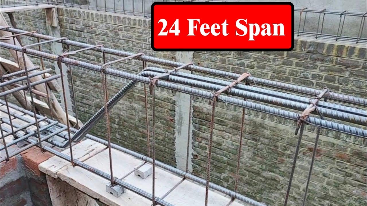 24 Feet Span Beam Structure Design - YouTube
