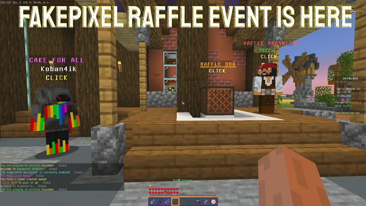 fakepixel 100year anniversary event | fakepixel Raffle of the Century ...