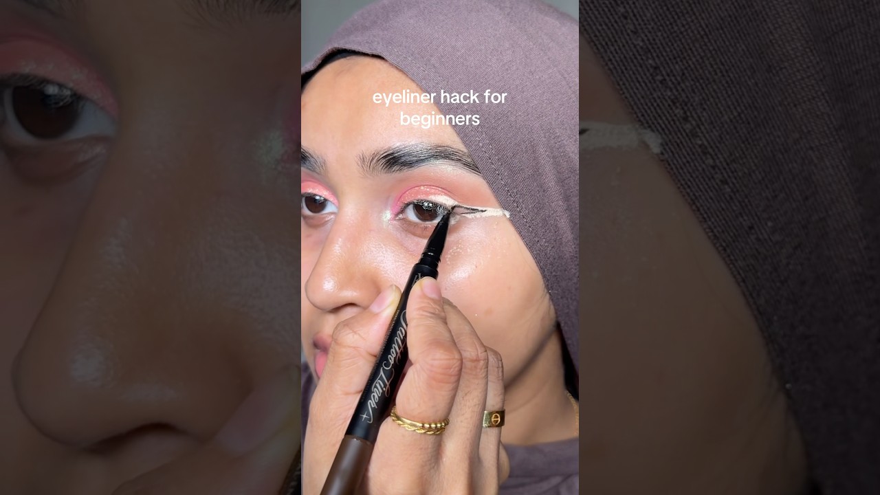 Eyeliner tutorial #eyelinertutorial #makeup #beautyhacks - YouTube