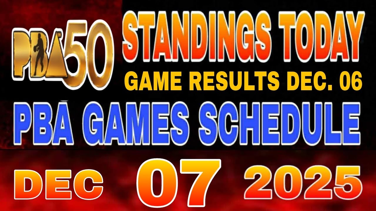 PBA Standings today as of December 6, 2025 | Pba Game results | Pba ...