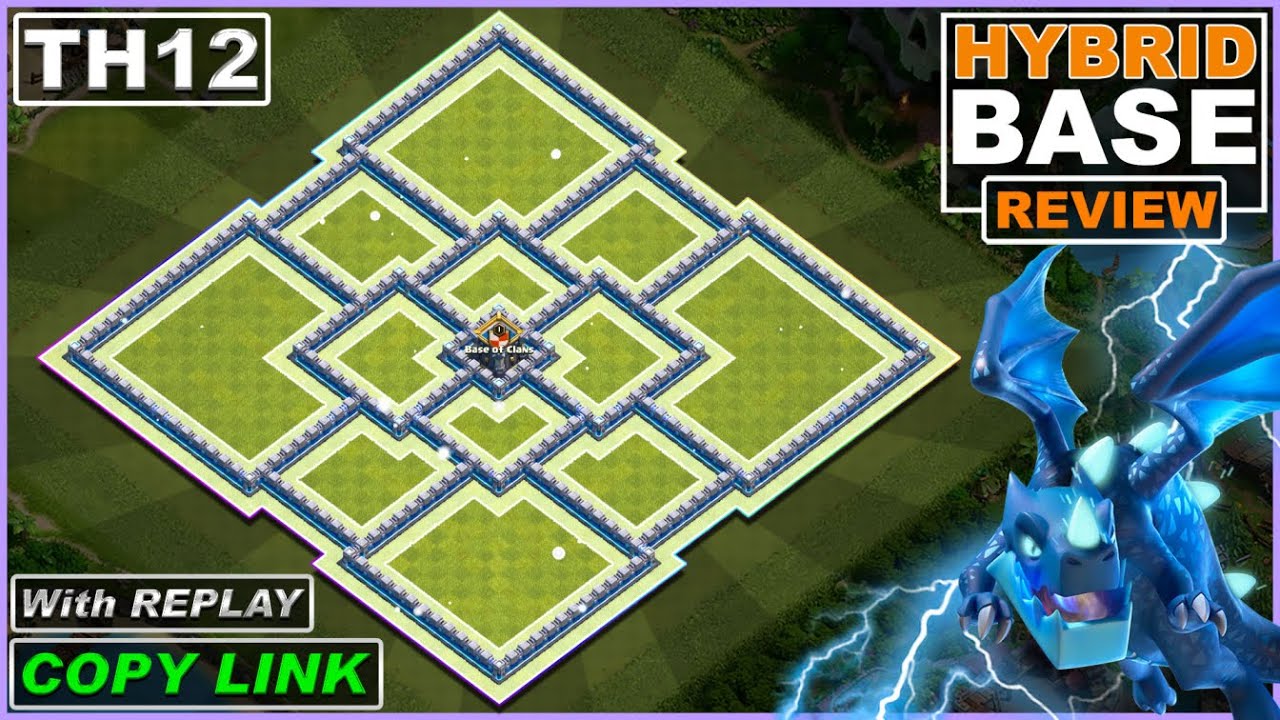 BEST! TH12 Trophy/Hybrid Base 2022 with REPLAY!! COC Town Hall 12 Base ...