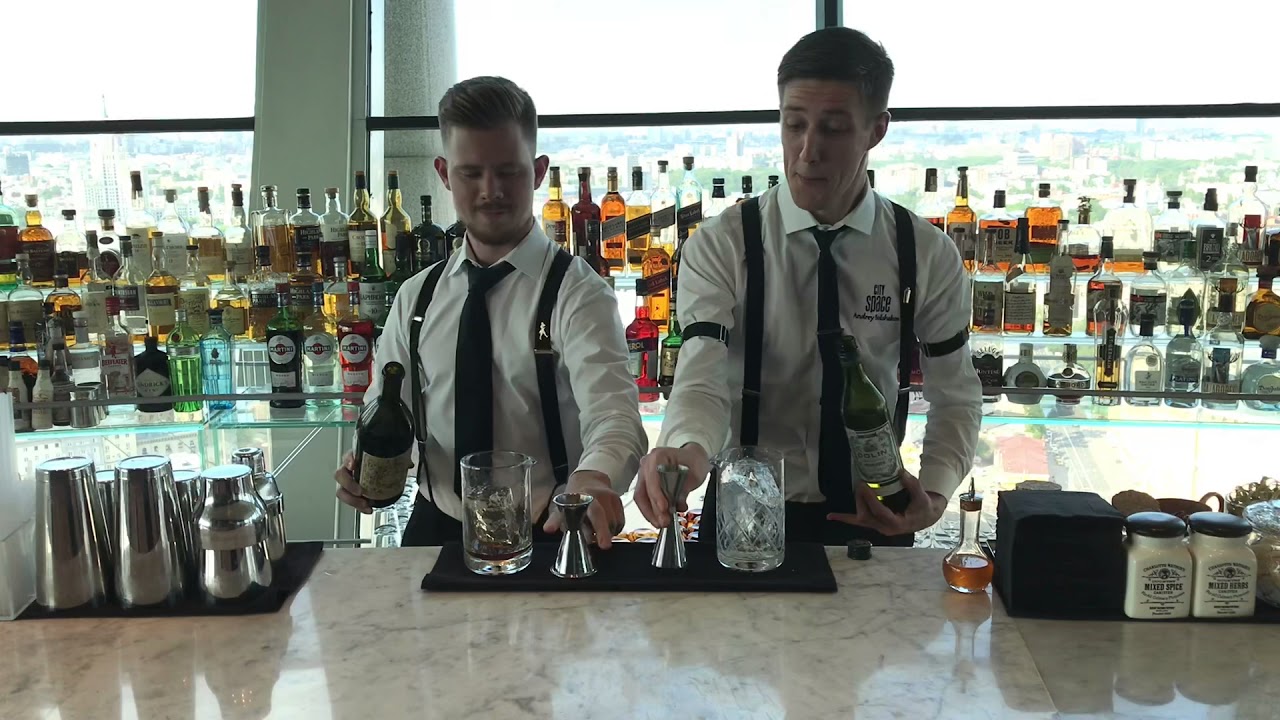 Rob roy & martini dry at City Space bar Moscow - YouTube