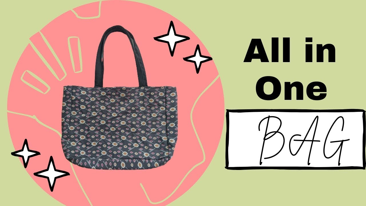 Easy making bag for beginners/multiple use bag/DIY/ shopping bag - YouTube