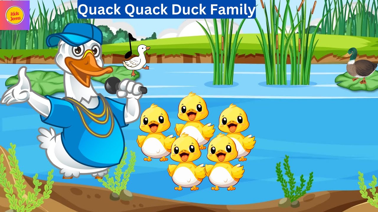 Kids Jems - Quack Quack Duck Family | Kids Song | Nursery Rhymes | Poem ...