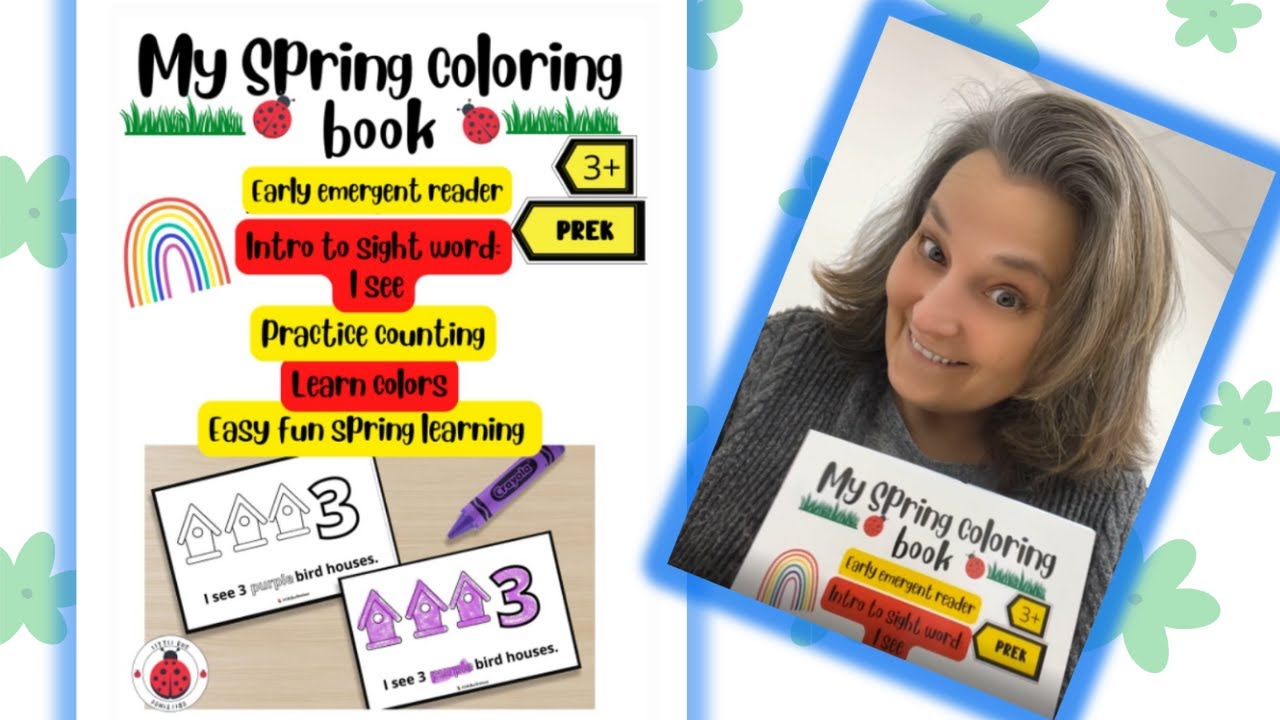 🌷 My Spring Coloring Book! | Sight Words, Counting & Learning Colors ...
