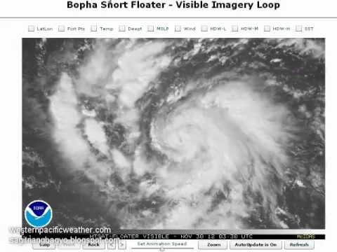 Tropical Storm (Typhoon) Bopha Update November 30, 2012 - YouTube