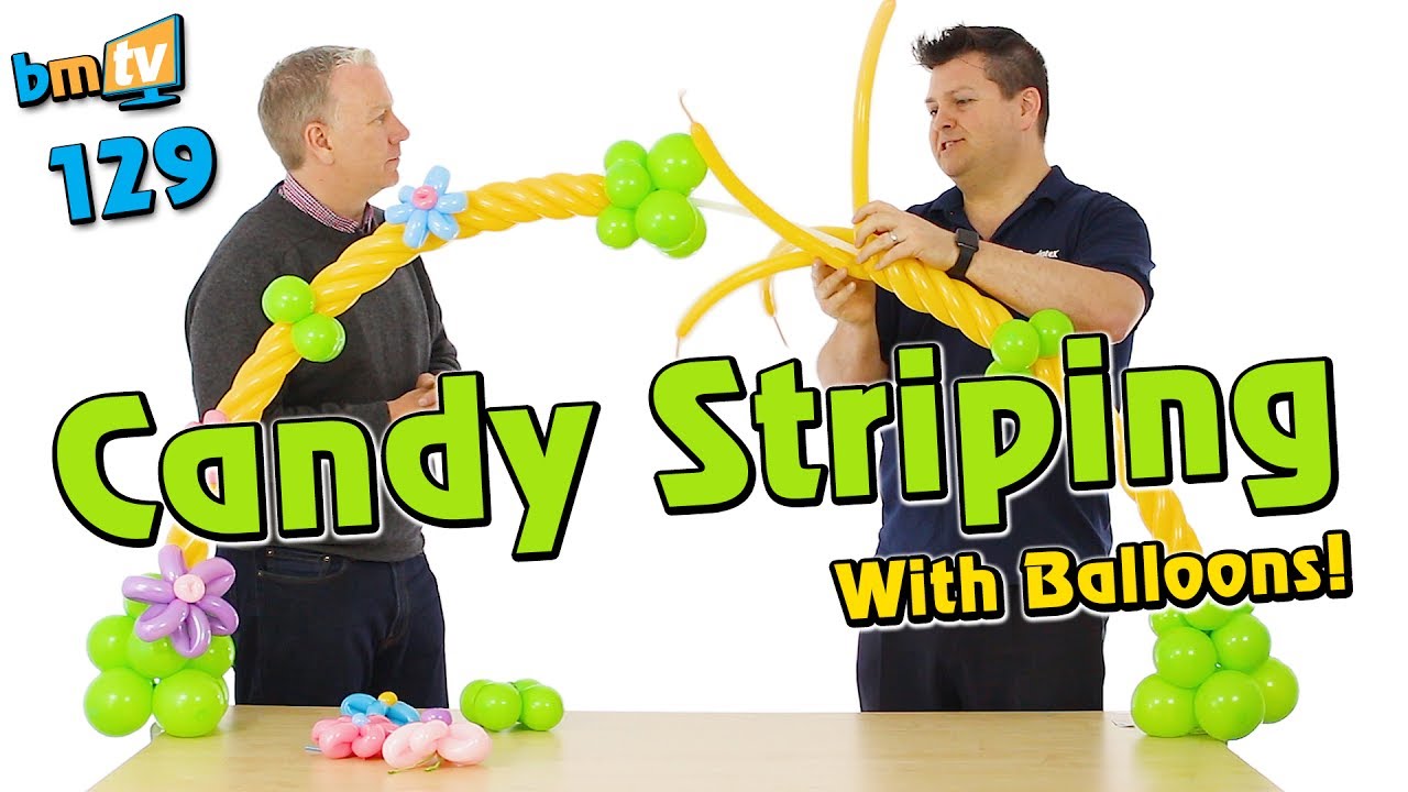 How to Create Candy Striping with Balloons - BMTV 129 - YouTube