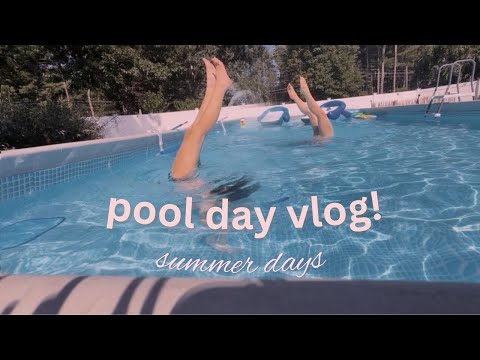 SUMMER POOL DAY VLOG!!👙|| ft. alli! || swimming, tanning, walking